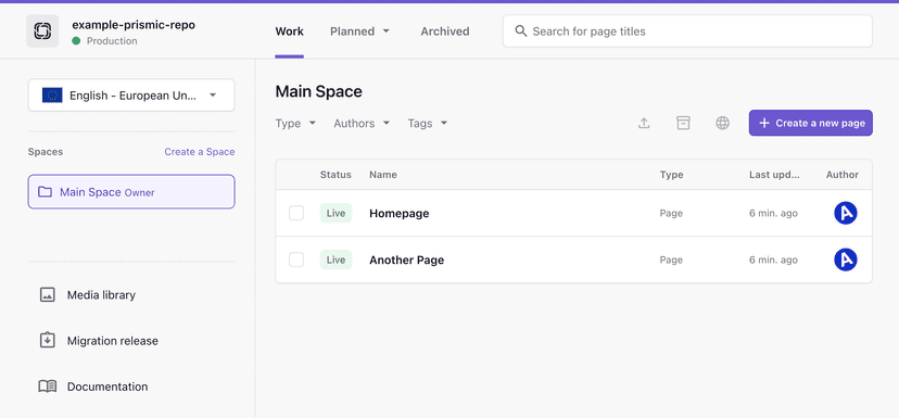 Begin Creating Prismic Docs