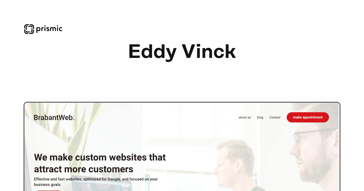 Eddy Vinck - Hire a Prismic Partner