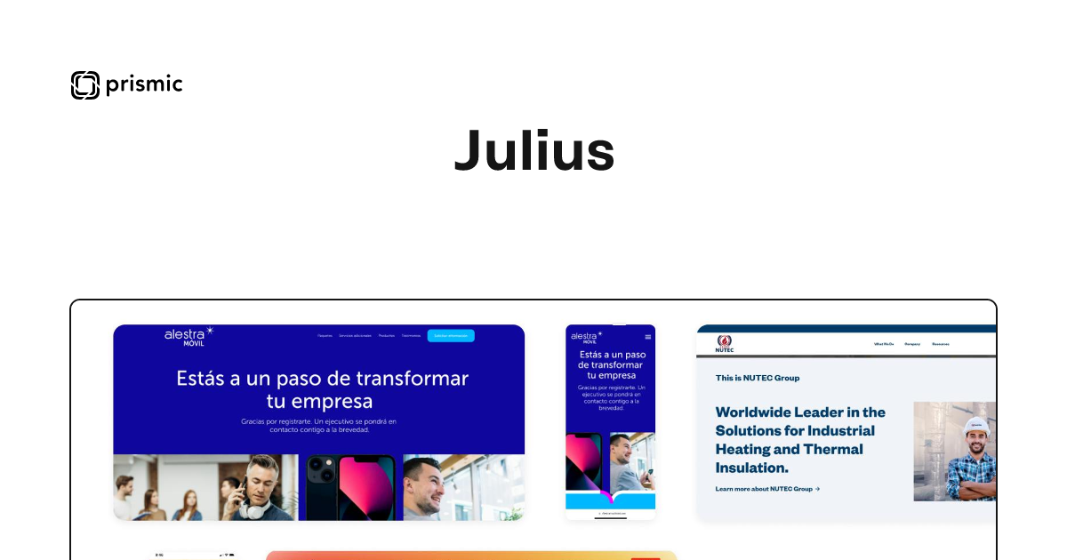 Julius - Hire a Prismic Partner