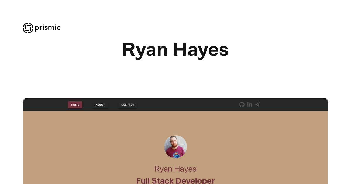 Ryan Hayes - Hire a Prismic Partner