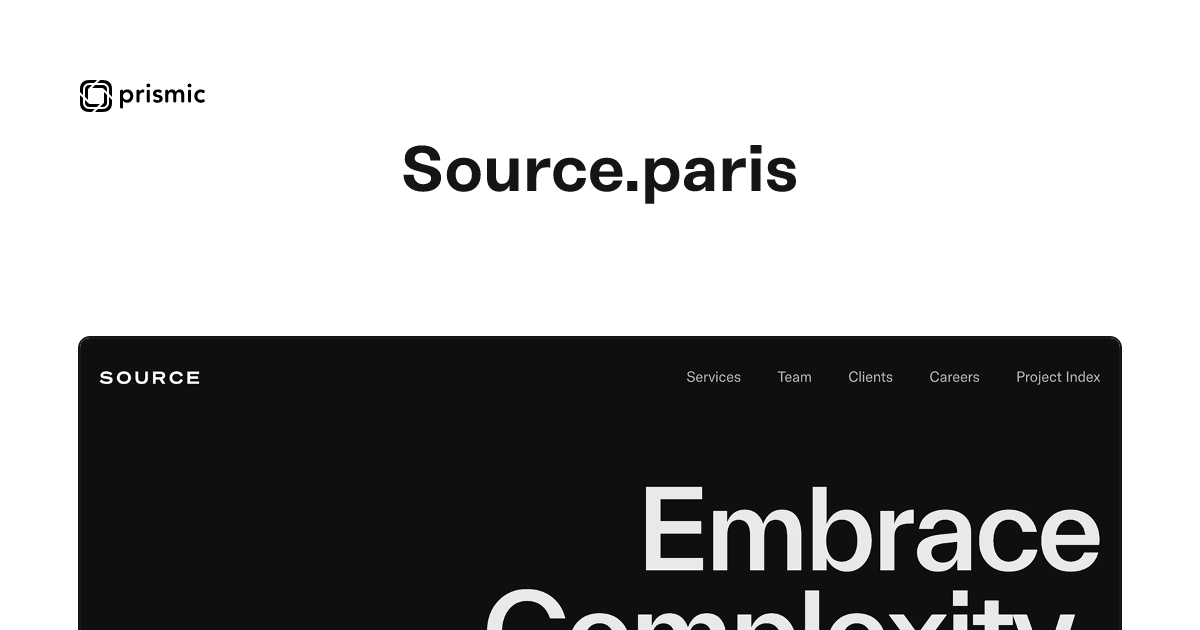 Source.paris - Hire a Prismic Partner