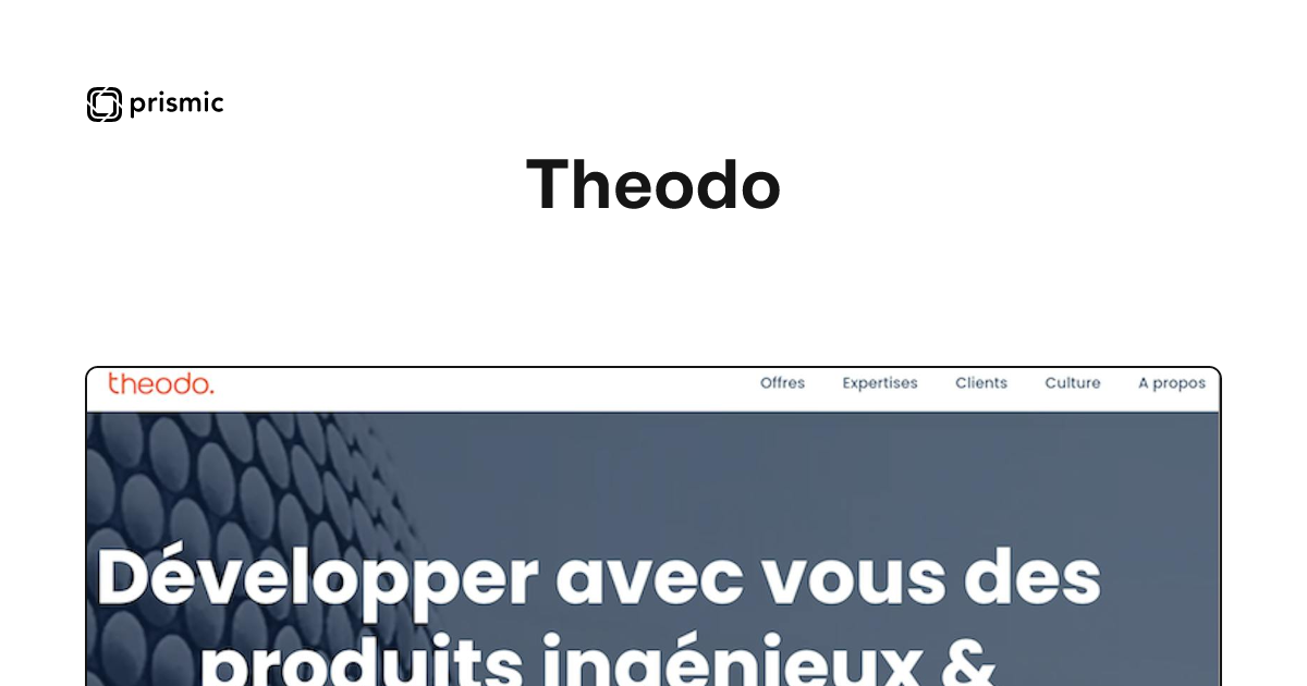 Theodo - Hire a Prismic Partner