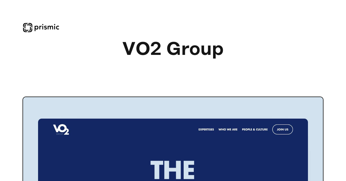 VO2 Group - Hire a Prismic Partner