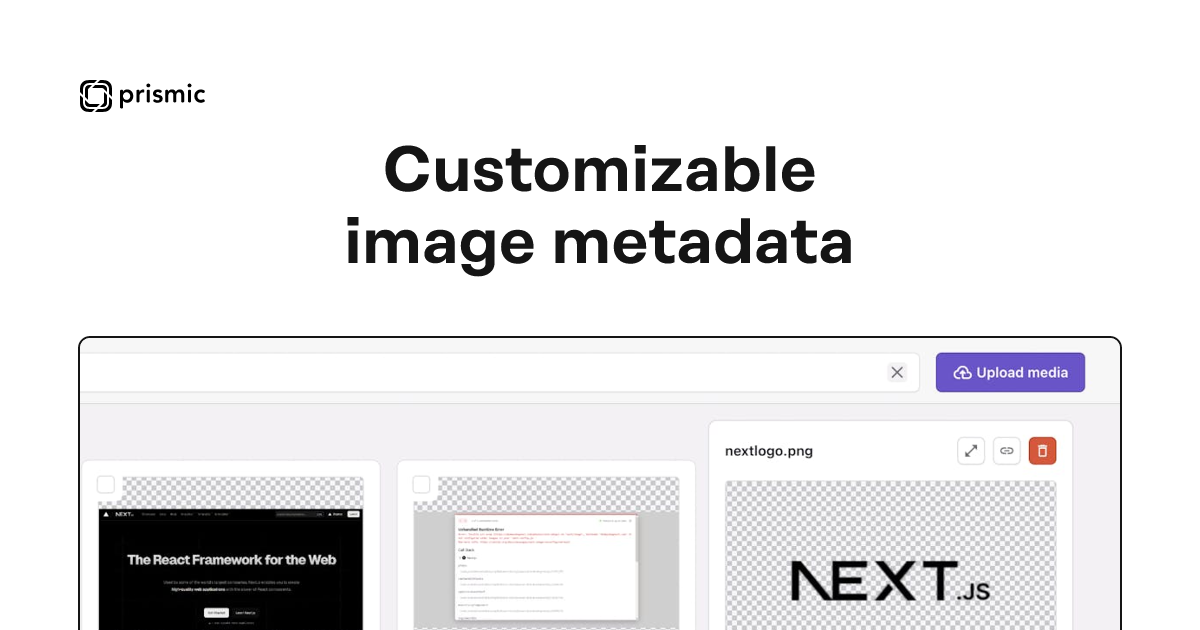 Customizable image metadata