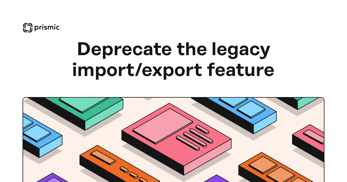 Deprecate the legacy import/export feature