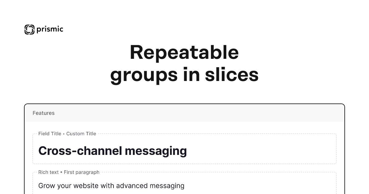 Repeatable groups in slices