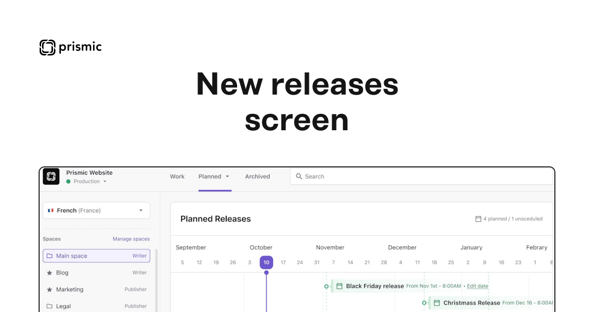 New releases screen