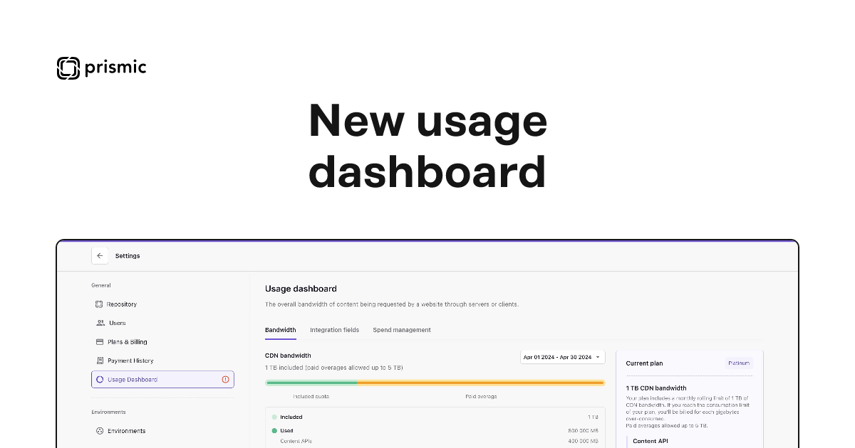 New Usage Dashboard: Manage Your Plan Effectively