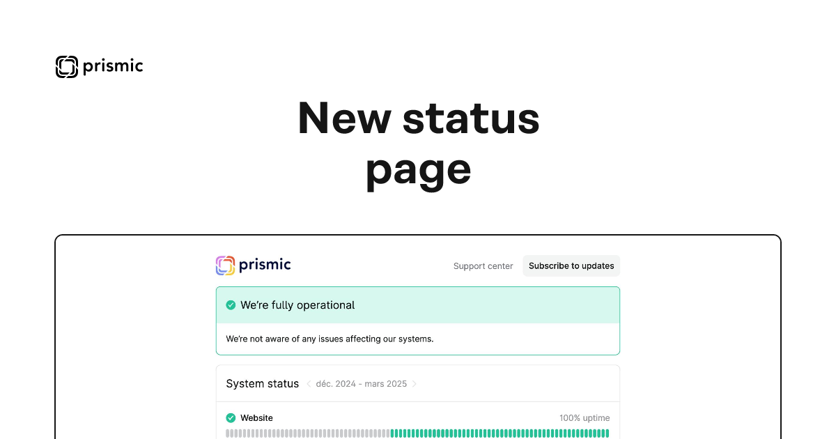 New Status Page: Instant System Updates | Fresh Updates